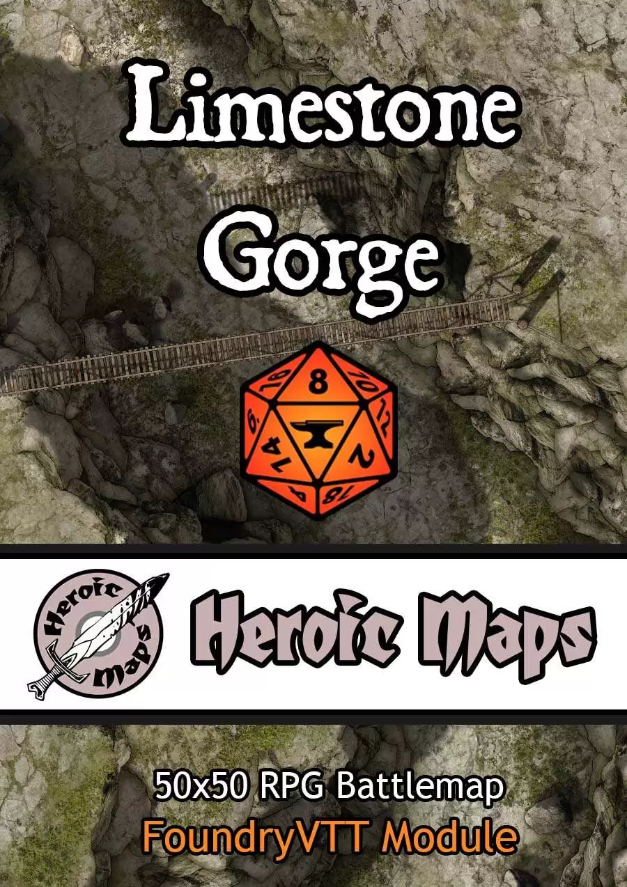 Heroic Maps - Giant Maps: Limestone Gorge Foundry VTT Module - Heroic ...