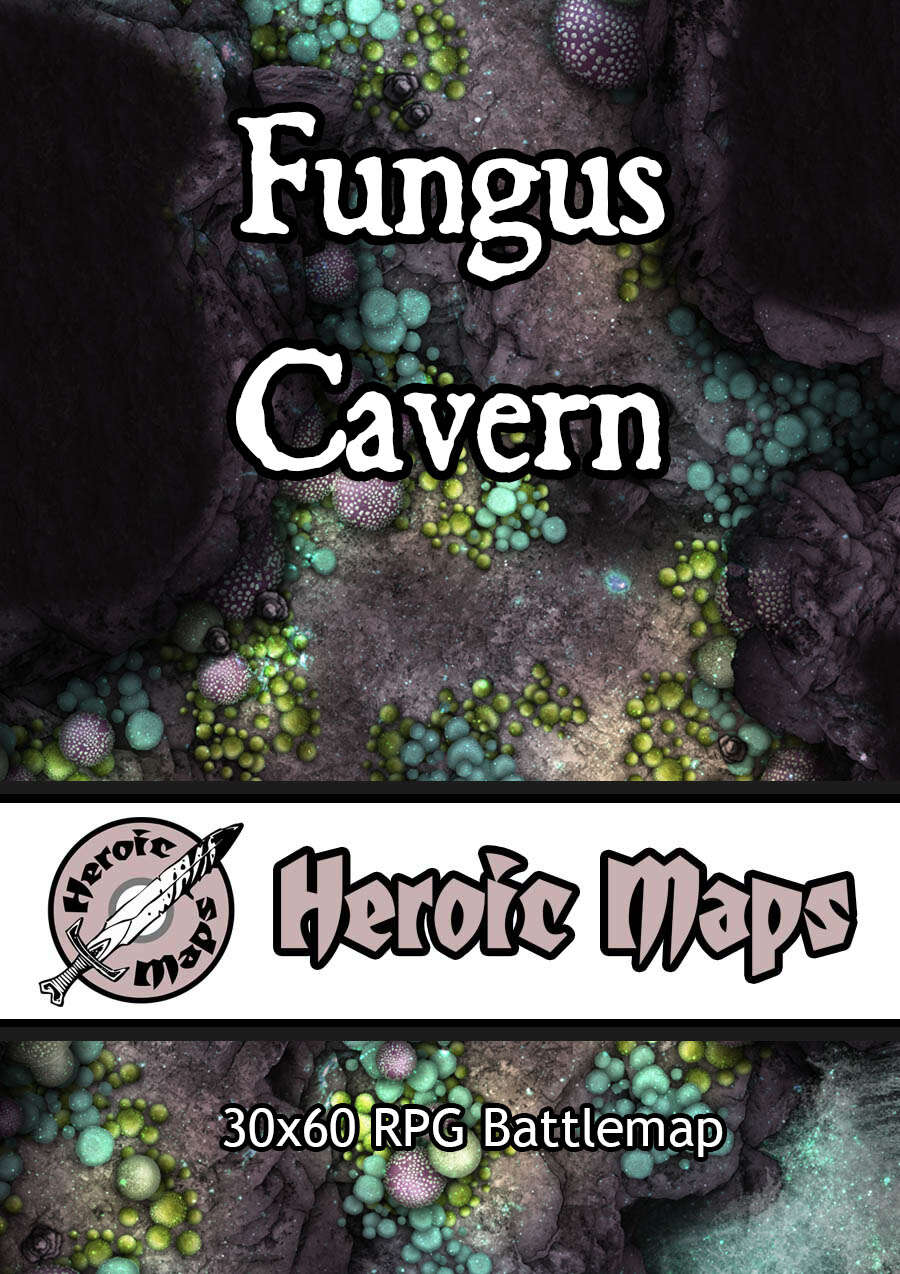 Heroic Maps - Fungus Cavern - Heroic Maps | Caverns & Tunnels | Dungeons | Wilderness ...