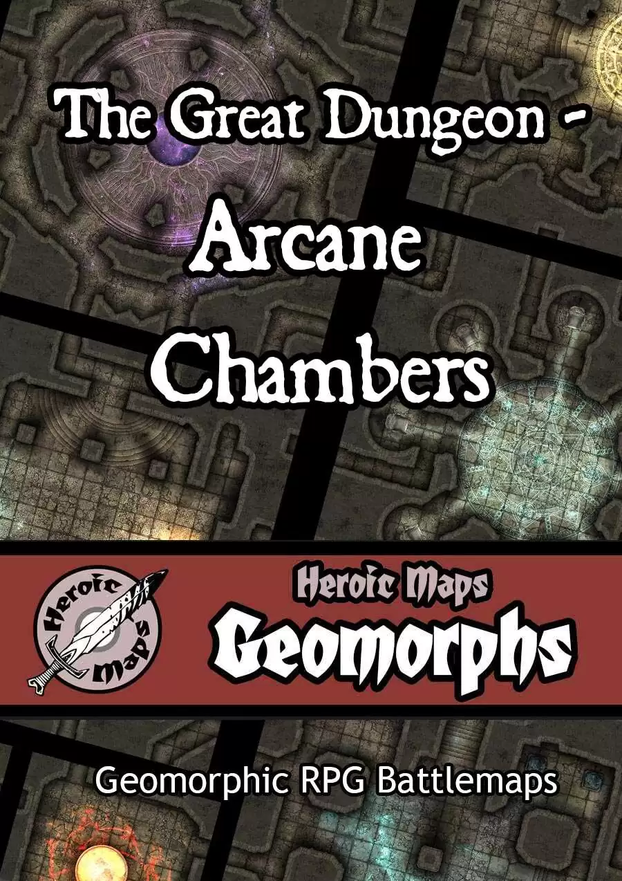 Heroic Maps - Geomorphs: The Great Dungeon - Arcane Chambers - Heroic Maps | Caverns & Tunnels ...