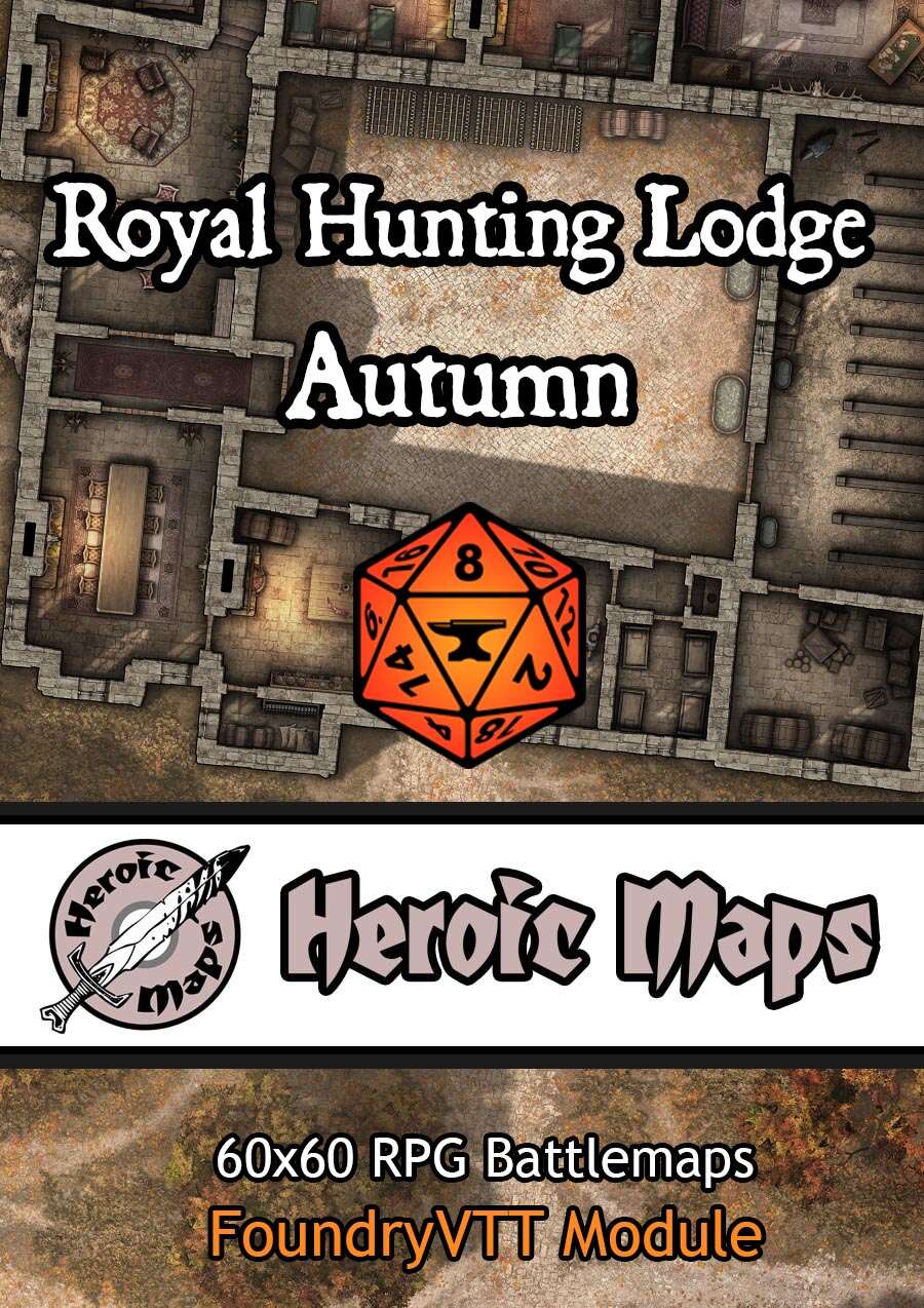 Heroic Maps - Giant Maps: Royal Hunting Lodge Autumn Foundry VTT Module ...