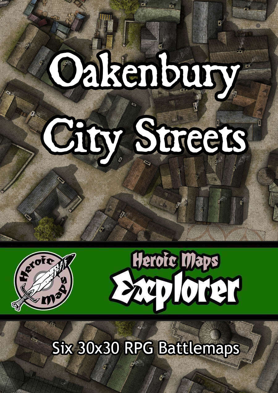Heroic Maps - Explorer: Oakenbury City Streets - Heroic Maps | Buildings | Cities | Roads ...