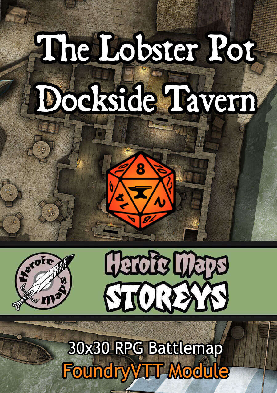 Heroic Maps - Storeys: The Lobster Pot Dockside Tavern Foundry VTT Module - Heroic Maps ...