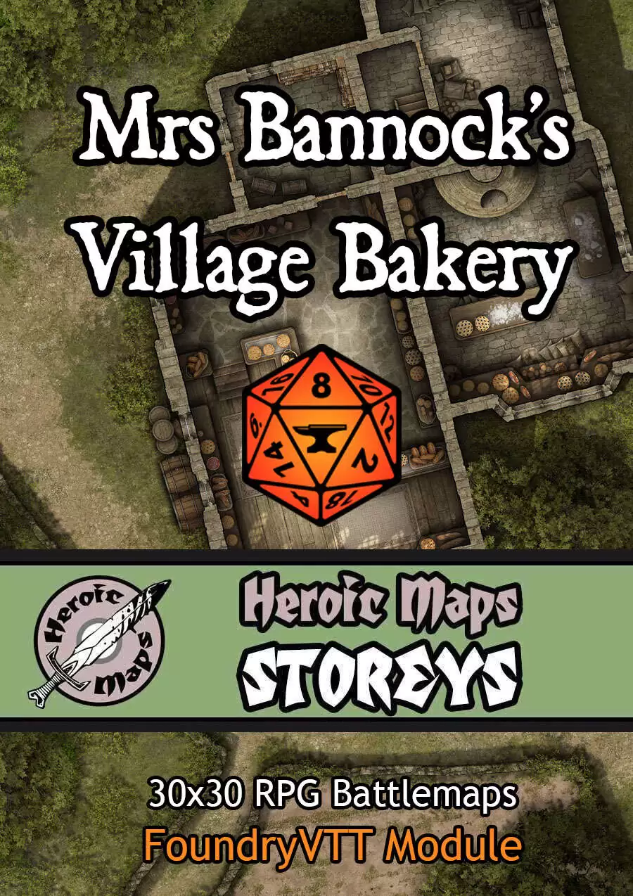 Heroic Maps - Storeys: Mrs Bannock's Village Bakery Foundry VTT Module ...