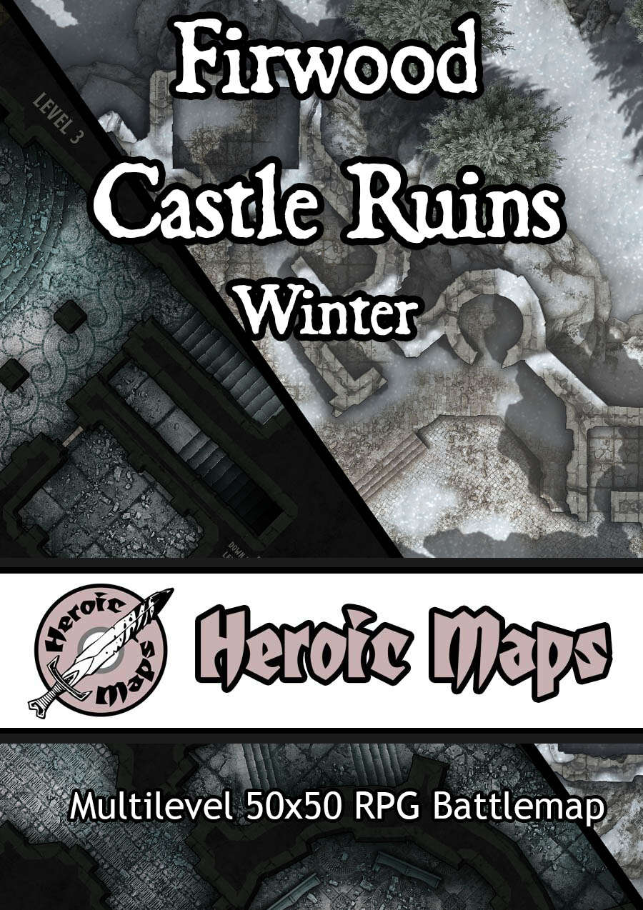 Heroic Maps - Firwood Castle Ruins Winter - Heroic Maps | Buildings ...