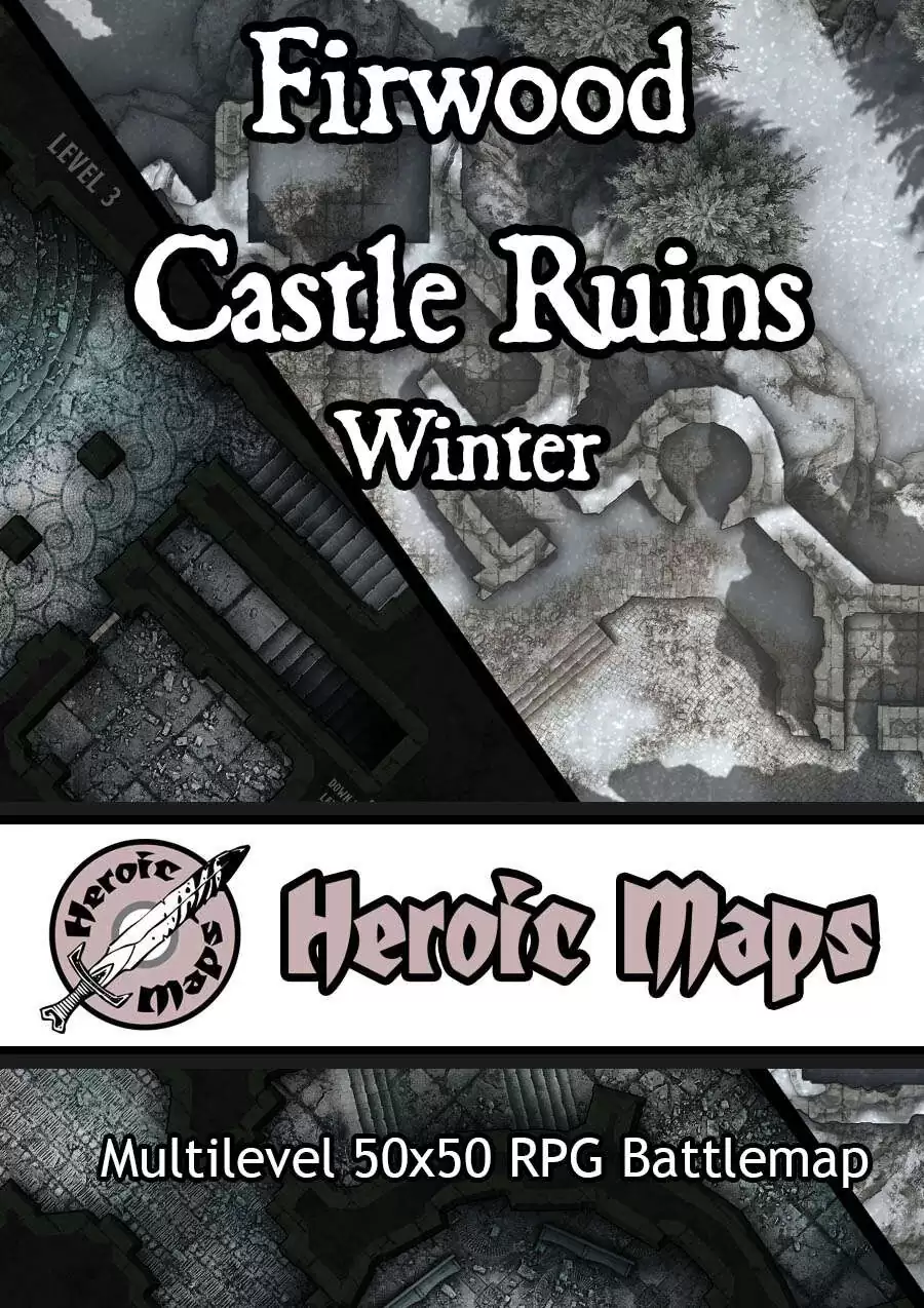 Heroic Maps - Firwood Castle Ruins Winter - Heroic Maps | Buildings ...