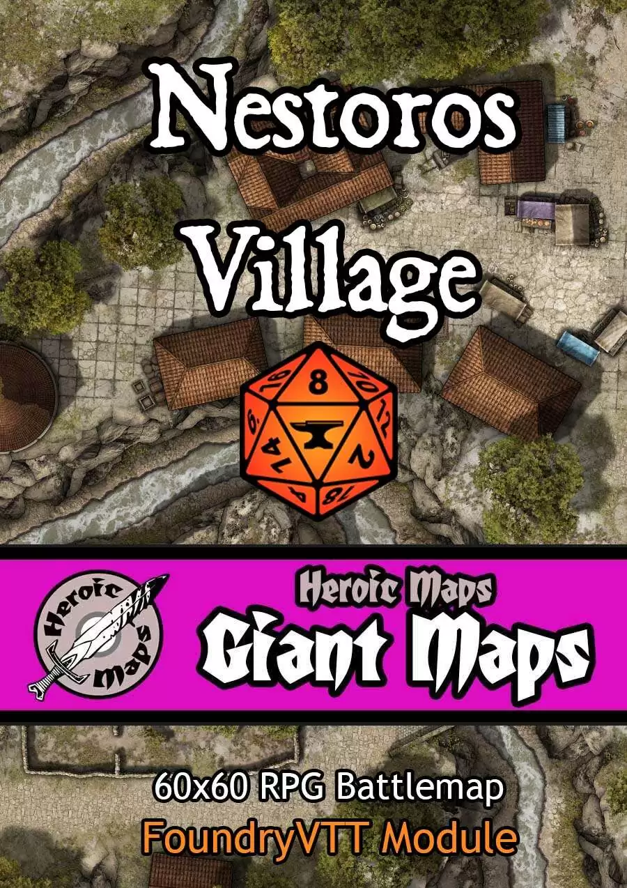 Heroic Maps - Giant Maps: Nesteros Village Foundry VTT Module - Heroic Maps | Buildings | Cities ...