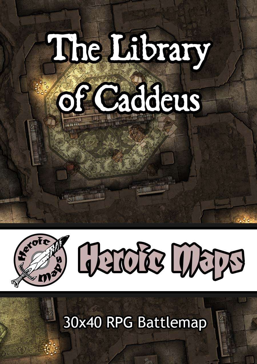 Heroic Maps - The Library of Caddeus - Heroic Maps | Buildings ...