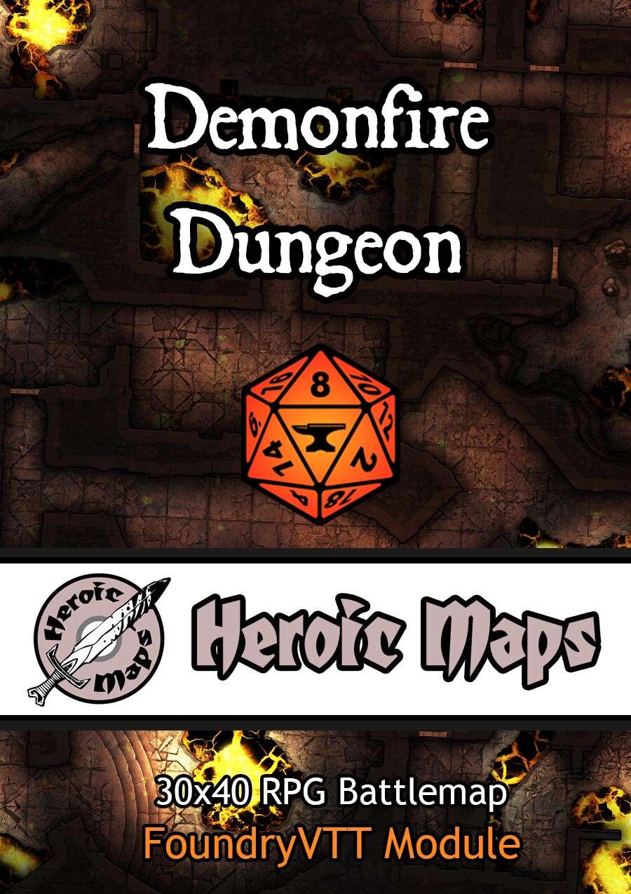 Heroic Maps - Demonfire Dungeon Foundry VTT Module - Heroic Maps | Buildings | Caverns & Tunnels ...