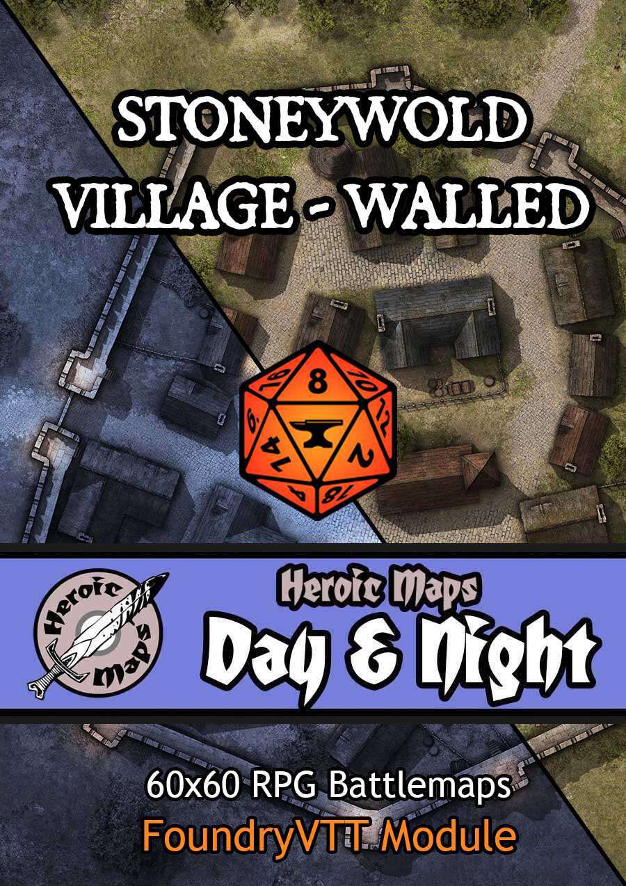 Heroic Maps - Day & Night: Stoneywold Village - Walled Foundry VTT ...