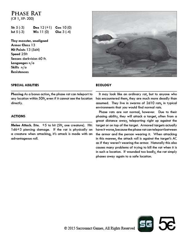 Phase Rats - Izegrim Creations | DriveThruRPG
