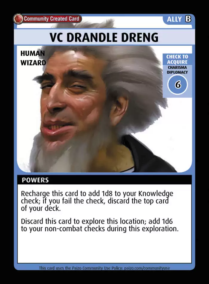 Vc Drandle Dreng - Custom Card - Paizo | Pathfinder Adventure Card Game Community Cards ...