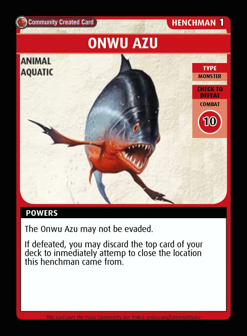 Onwu Azu - Custom Card - Paizo | Pathfinder Adventure Card Game ...
