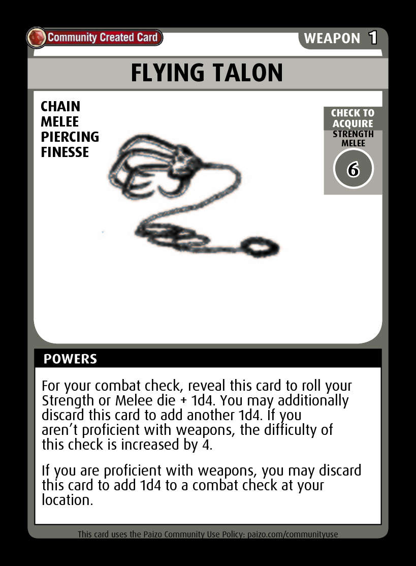Flying Talon - Custom Card - Paizo | Pathfinder Adventure Card Game ...