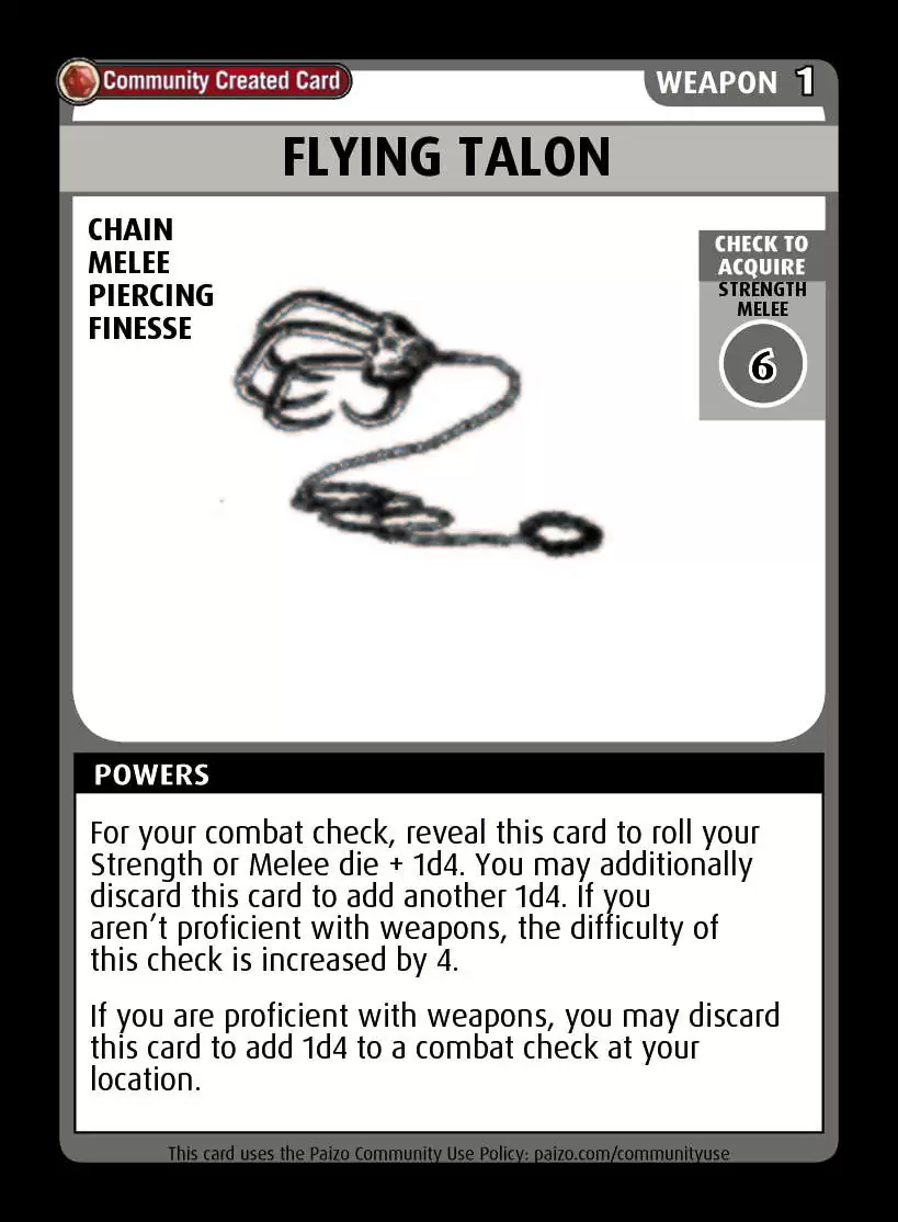 Flying Talon - Custom Card - Paizo | Pathfinder Adventure Card Game ...