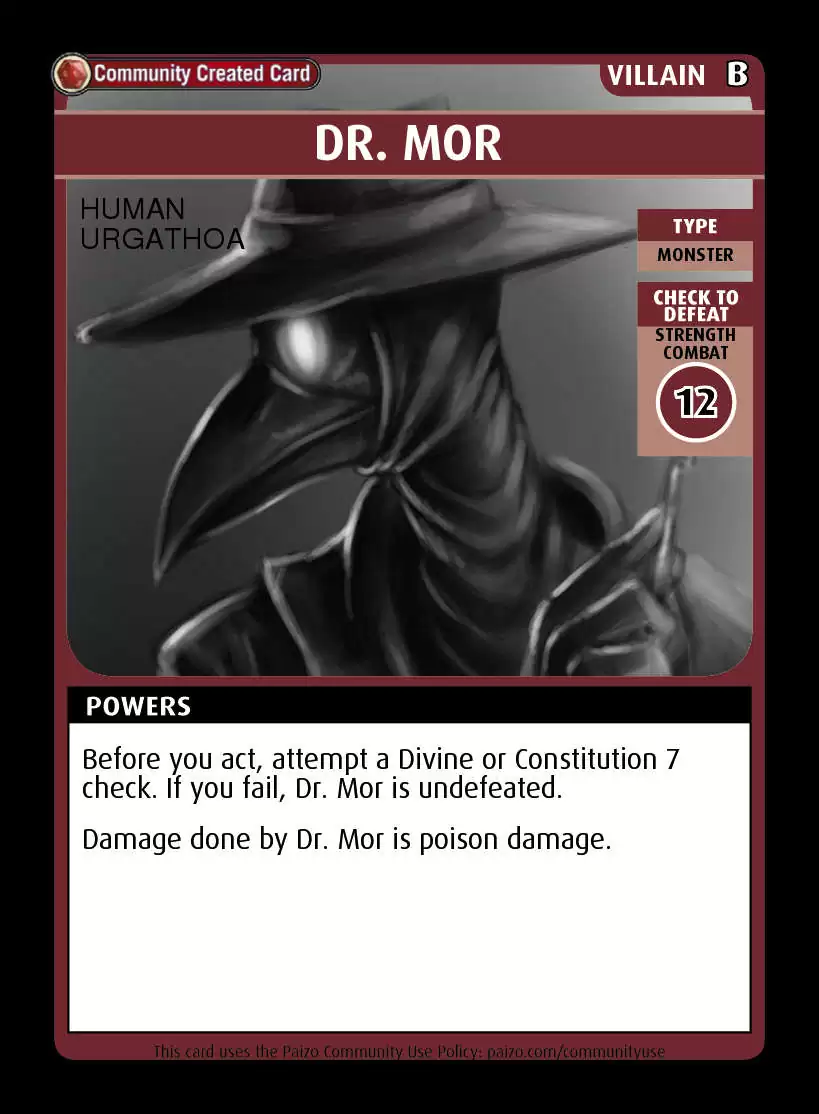 Dr. Mor - Custom Card - Paizo | Pathfinder Adventure Card Game ...