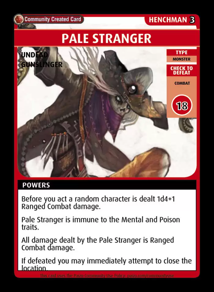 Pale Stranger - Custom Card - Paizo | Pathfinder Adventure Card Game ...