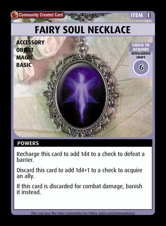 Fairy Soul Necklace - Custom Card - Paizo | Pathfinder Adventure Card ...