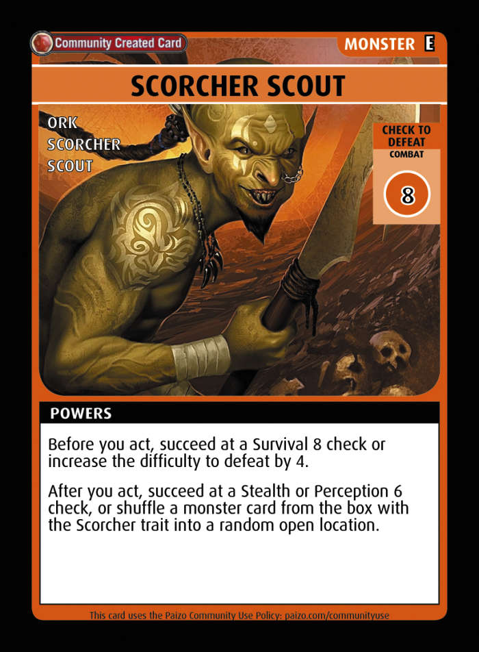 Scorcher Scout - Custom Card - Paizo | Pathfinder Adventure Card Game ...