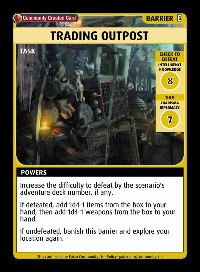 Trading Outpost - Custom Card - Paizo | Pathfinder Adventure Card Game ...