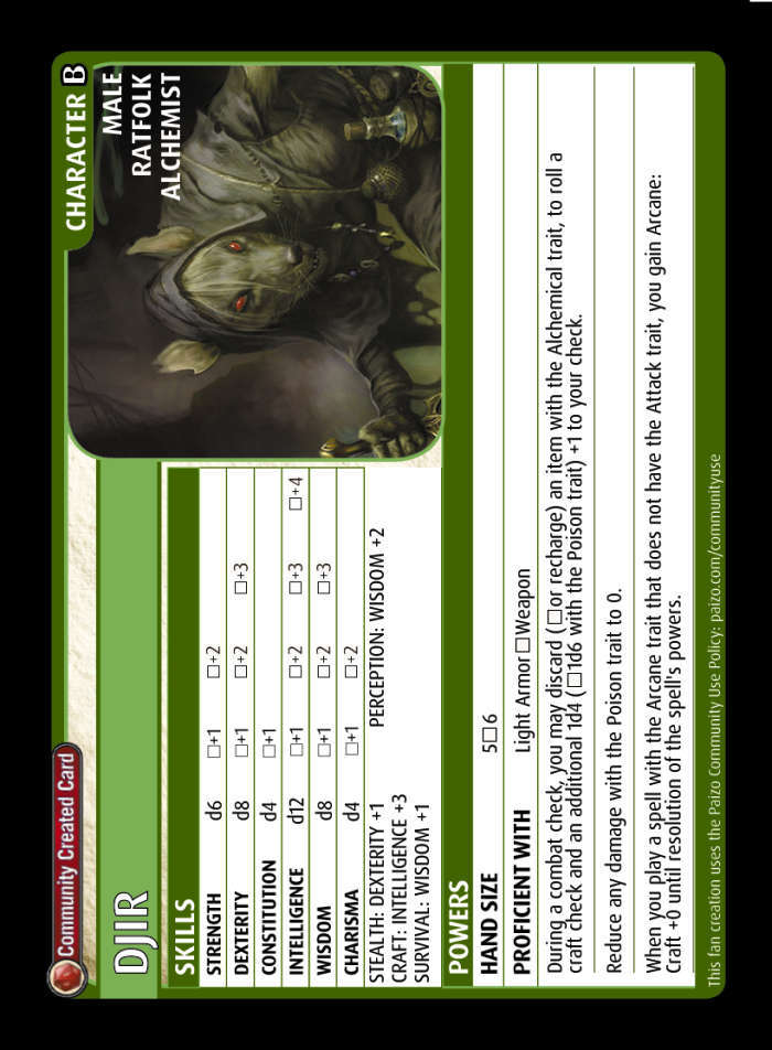 Djir - Custom Card - Paizo | Pathfinder Adventure Card Game Community ...