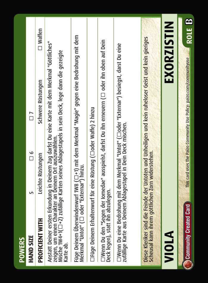 Viola - Custom Card - Paizo | Pathfinder Adventure Card Game Community ...