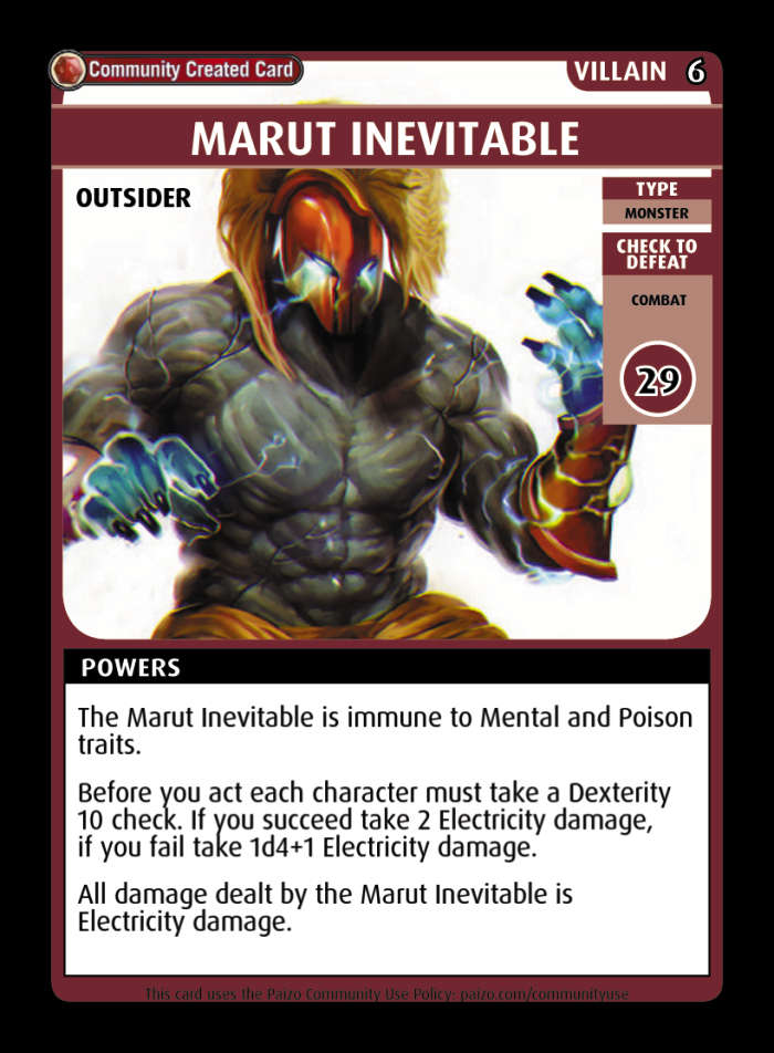 Marut Inevitable - Custom Card - Paizo | Pathfinder Adventure Card Game ...