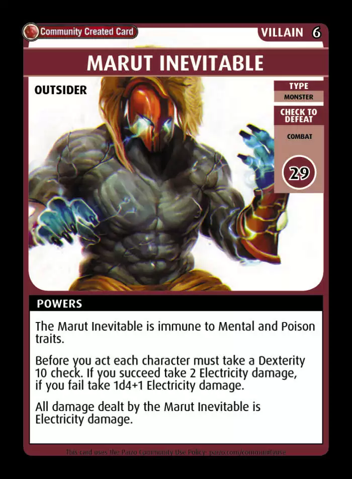 Marut Inevitable - Custom Card - Paizo | Pathfinder Adventure Card Game ...