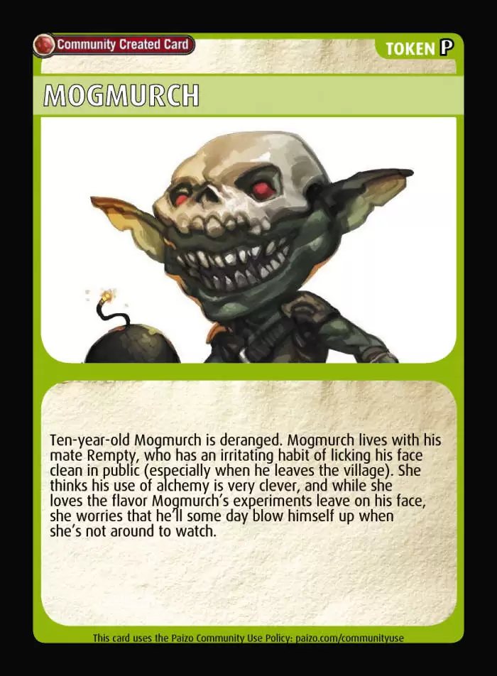 Mogmurch - Custom Card - Paizo | Pathfinder Adventure Card Game ...