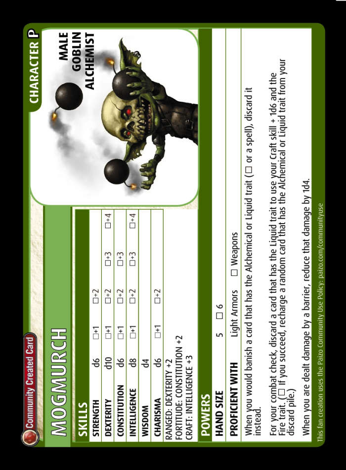 Mogmurch - Custom Card - Paizo | Pathfinder Adventure Card Game ...