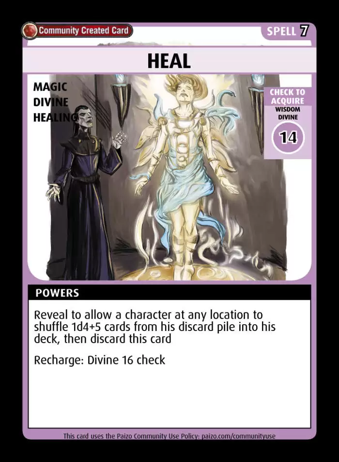 Heal - Custom Card - Paizo | Pathfinder Adventure Card Game Community ...