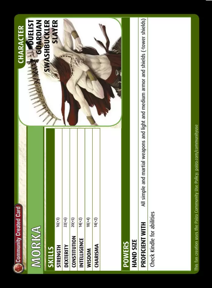 Morka - Custom Card - Paizo | Pathfinder Adventure Card Game Community ...