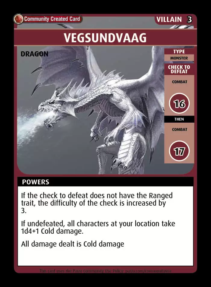 Vegsundvaag - Custom Card - Paizo | Pathfinder Adventure Card Game ...