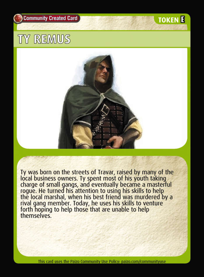 Ty Remus - Custom Card - Paizo | Pathfinder Adventure Card Game ...