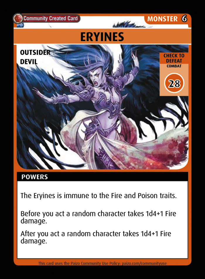 Eryines - Custom Card - Paizo | Pathfinder Adventure Card Game ...