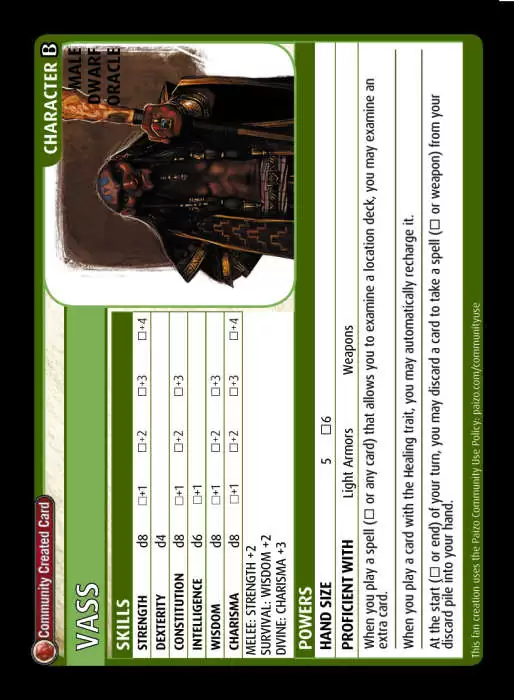 Vass - Custom Card - Paizo | Pathfinder Adventure Card Game Community ...