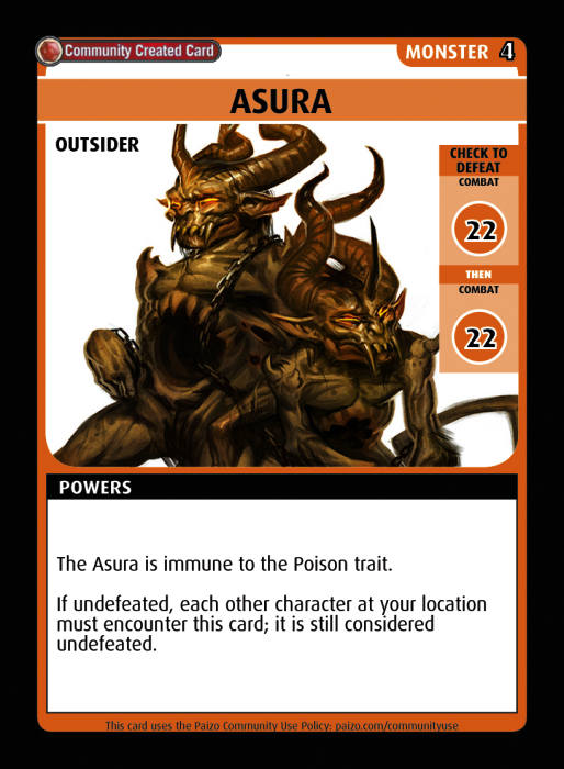 Asura - Custom Card - Paizo | Pathfinder Adventure Card Game Community ...