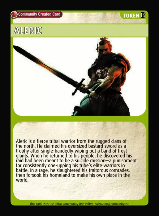 Aleric - Custom Card - Paizo | Pathfinder Adventure Card Game Community ...