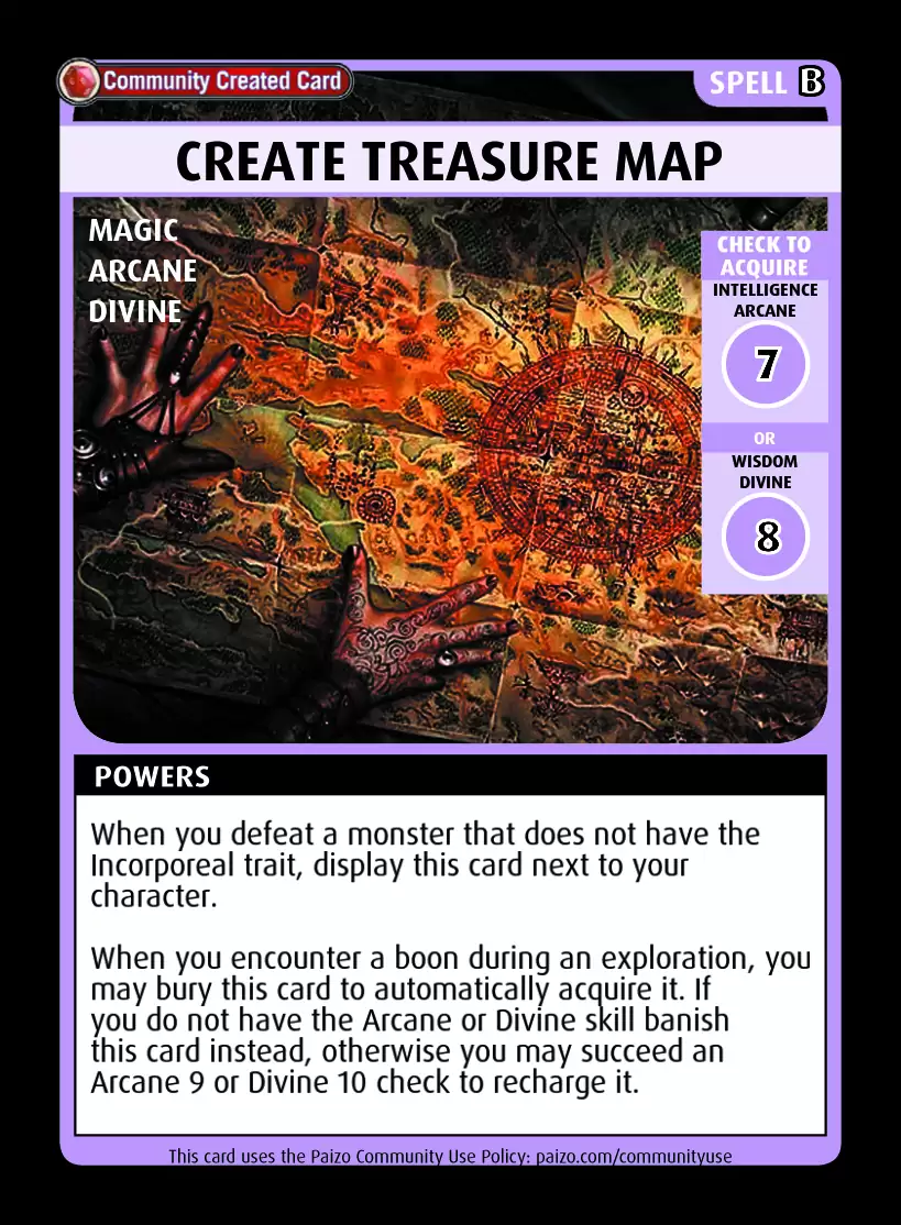 Create Treasure Map - Custom Card - Paizo | Pathfinder Adventure Card ...