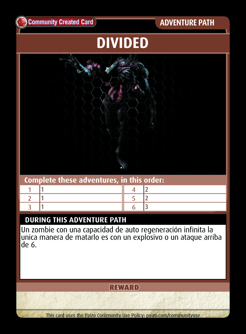 Divided - Custom Card - Paizo | Pathfinder Adventure Card Game ...
