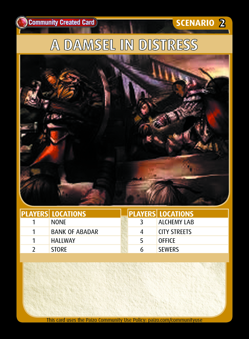 Damsels In Distress - Custom Card - Paizo | Pathfinder Adventure Card ...