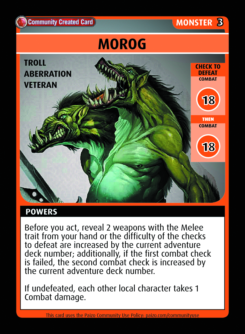 Morog - Custom Card - Paizo | Pathfinder Adventure Card Game Community ...