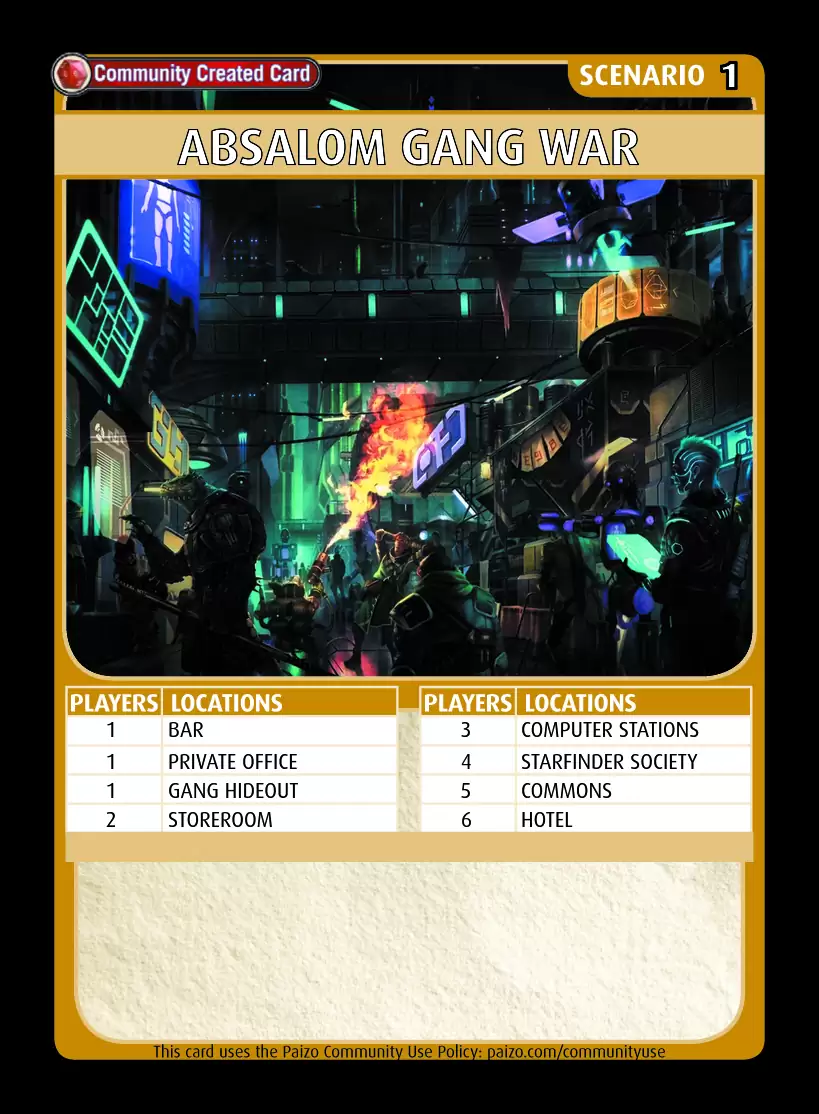 Absalom Gang War - Custom Card - Paizo | Pathfinder Adventure Card Game ...