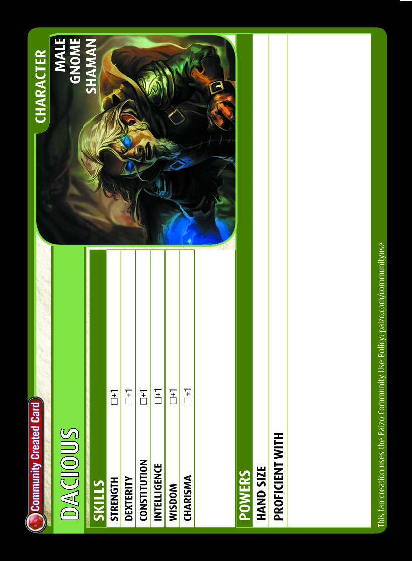 Dacious - Custom Card - Paizo | Pathfinder Adventure Card Game ...