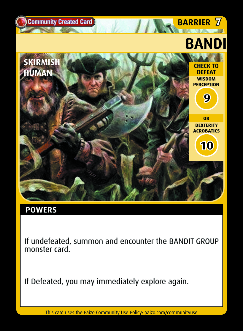 Bandits Assault - Custom Card - Paizo | Pathfinder Adventure Card Game ...