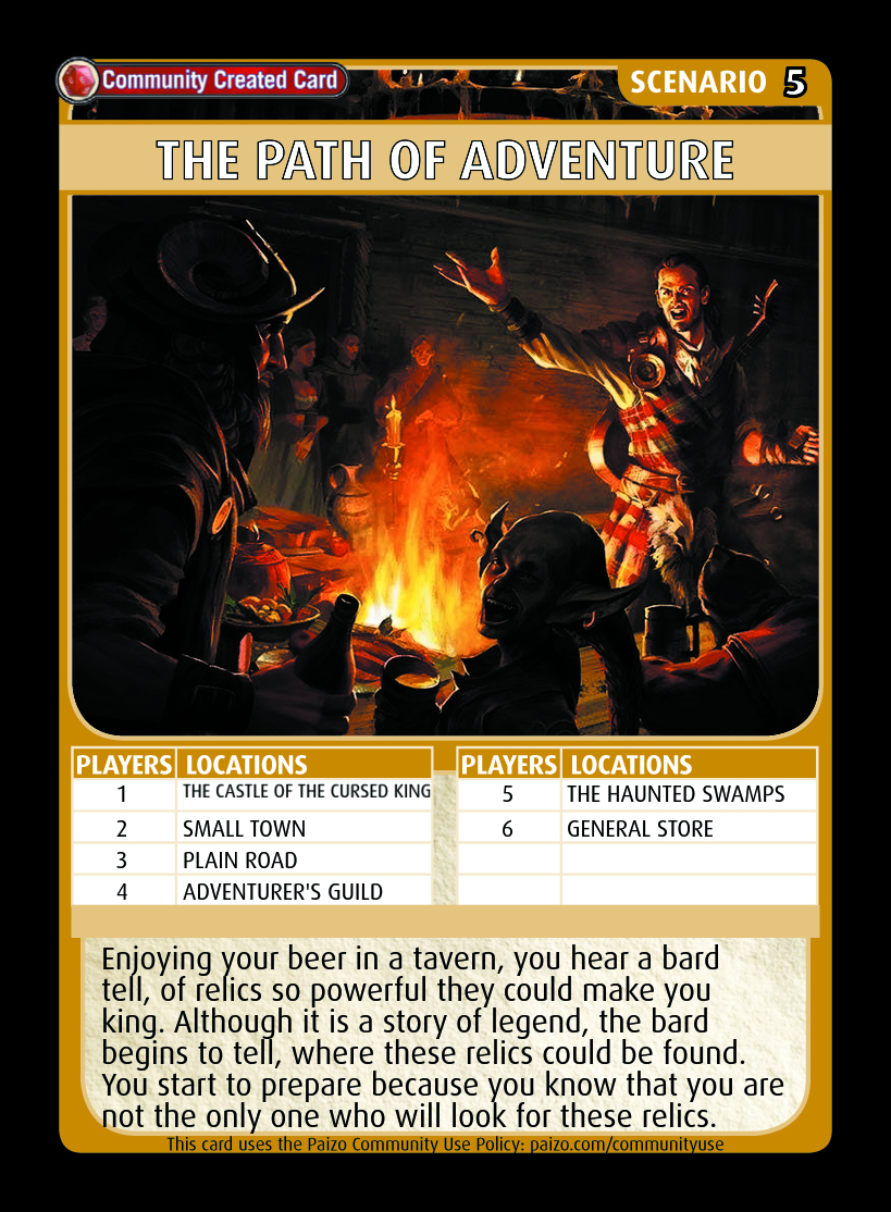 The Path Of Adventure - Custom Card - Paizo | Pathfinder Adventure Card ...