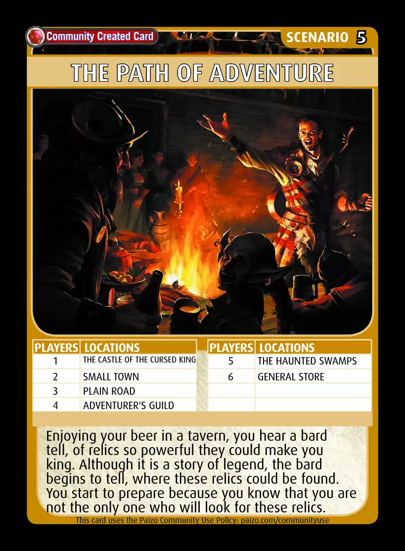 The Path Of Adventure - Custom Card - Paizo | Pathfinder Adventure Card ...