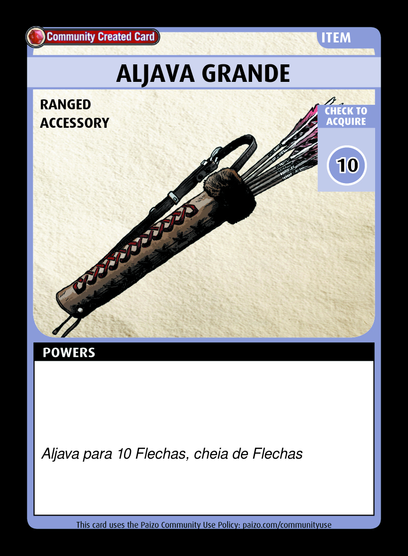 Aljava Grande - Custom Card - Paizo | Pathfinder Adventure Card Game ...