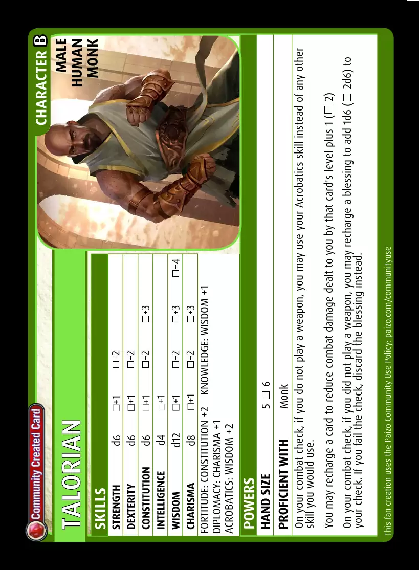 Talorian - Custom Card - Paizo | Pathfinder Adventure Card Game ...