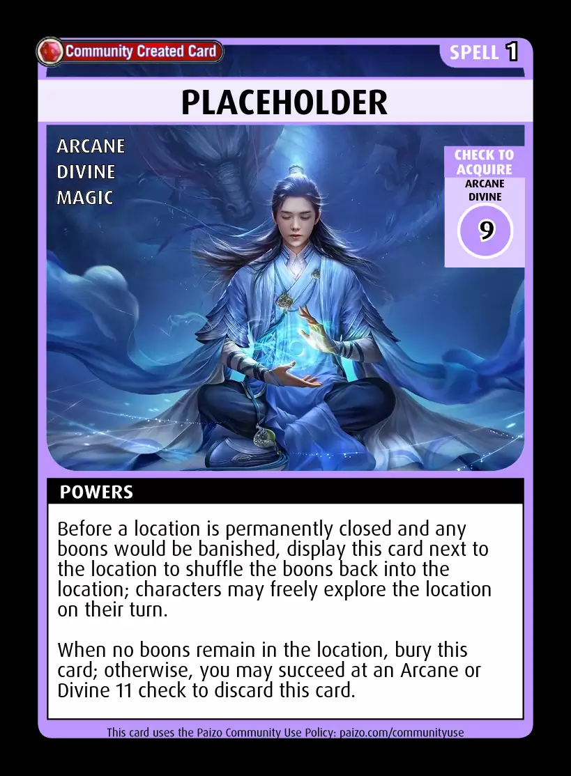 Summon Wraith - Custom Card - Paizo | Pathfinder Adventure Card Game ...