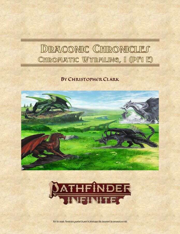 Draconic Chronicles, Chromatic Wyrmling I (PF1) - Paizo | Pathfinder ...